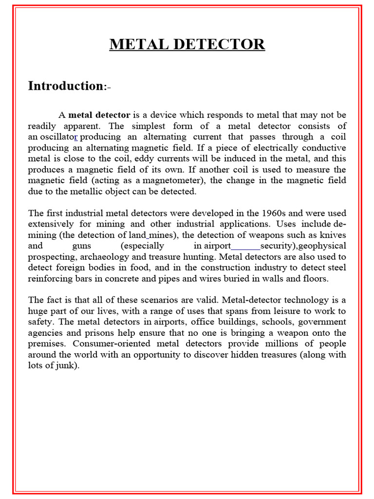 Metal Detector | PDF