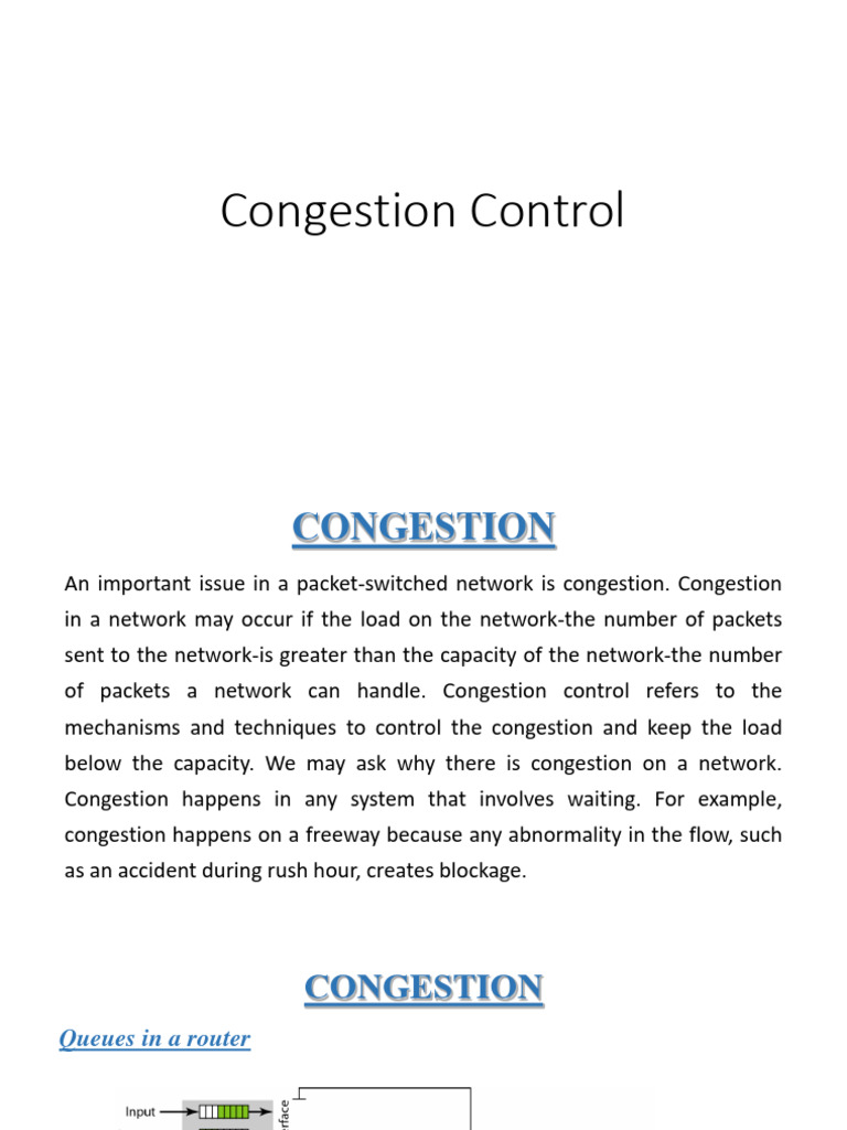 Congestion Control | PDF | Network Congestion | Computer Network