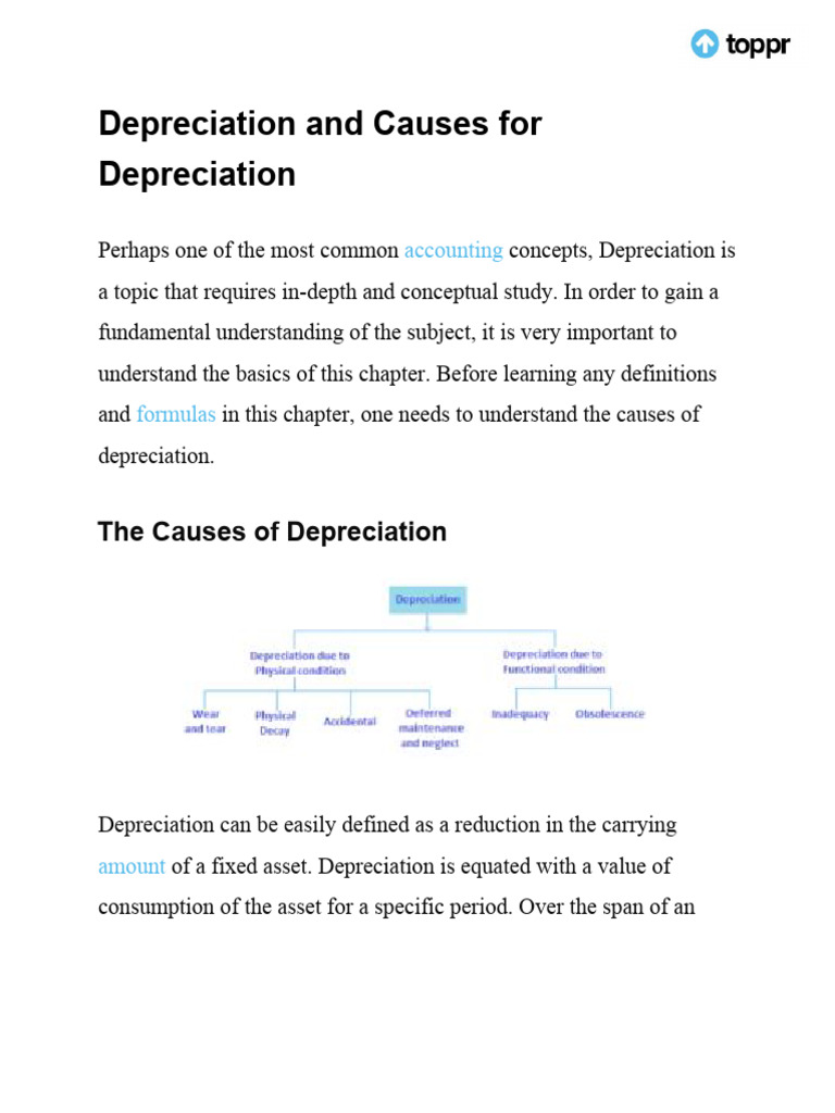 Depreciation Provisions and Reserves Class 11 Notes | PDF ...