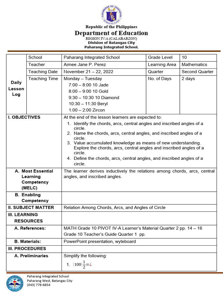 Circles Lesson | Download Free PDF | Cognitive Science | Behavior Modification