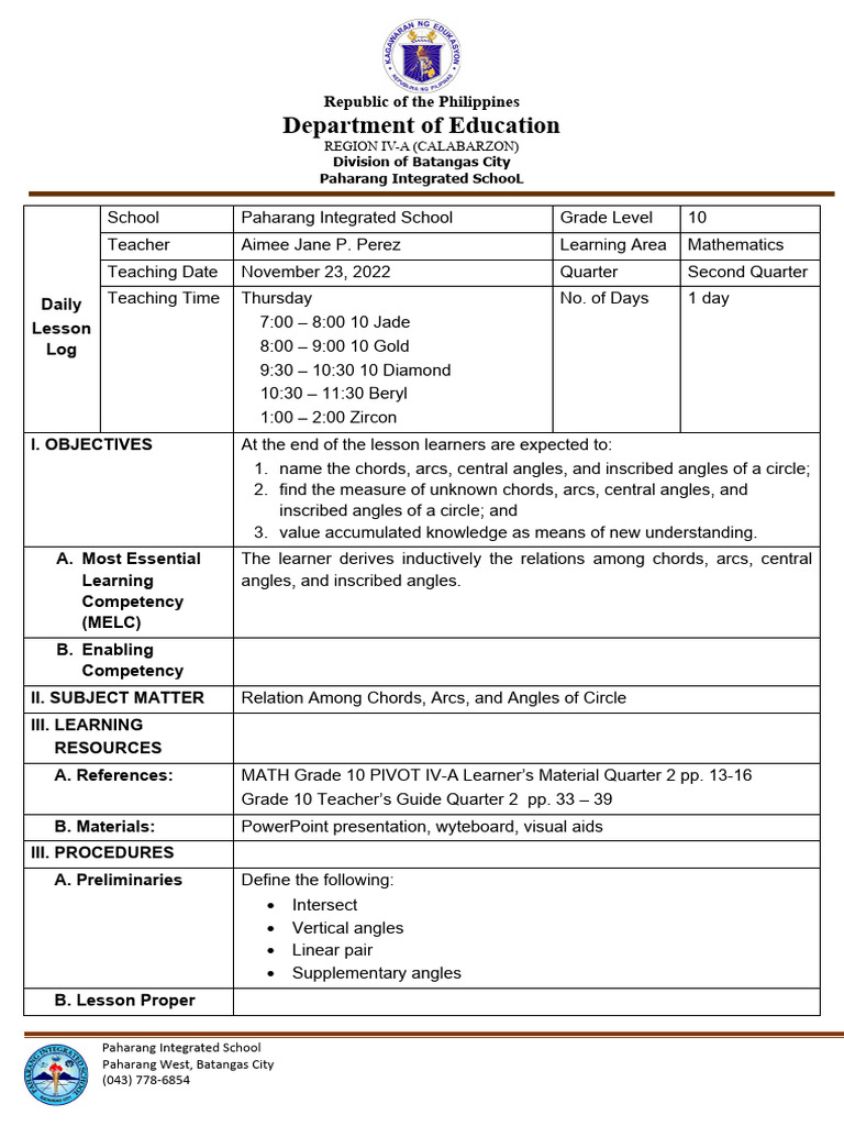 Circles and Segments | PDF | Angle | Circle