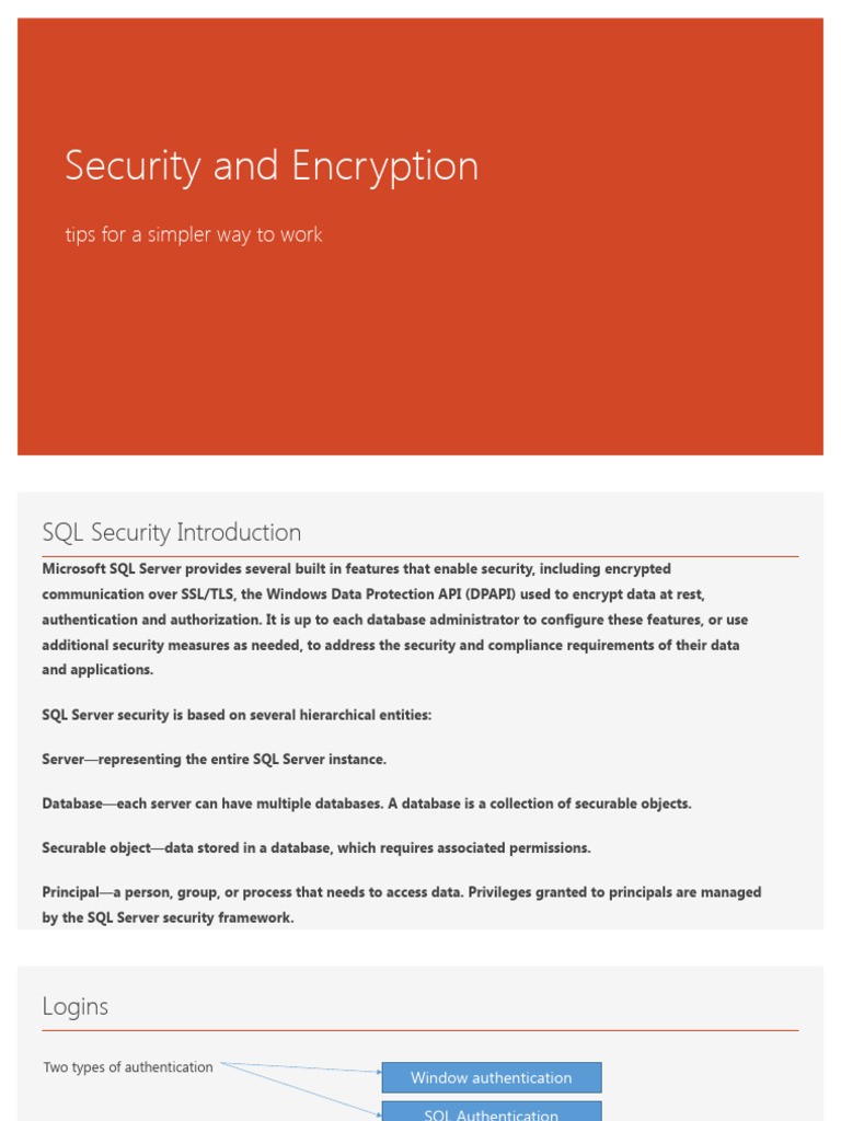 3.security and Encryption | PDF | Microsoft Sql Server | Key (Cryptography)