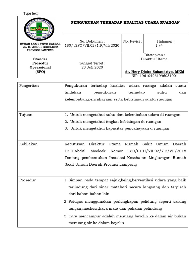 Pengukuran Terhadap Kualitas Udara Ruangan | PDF | Sains & Matematika
