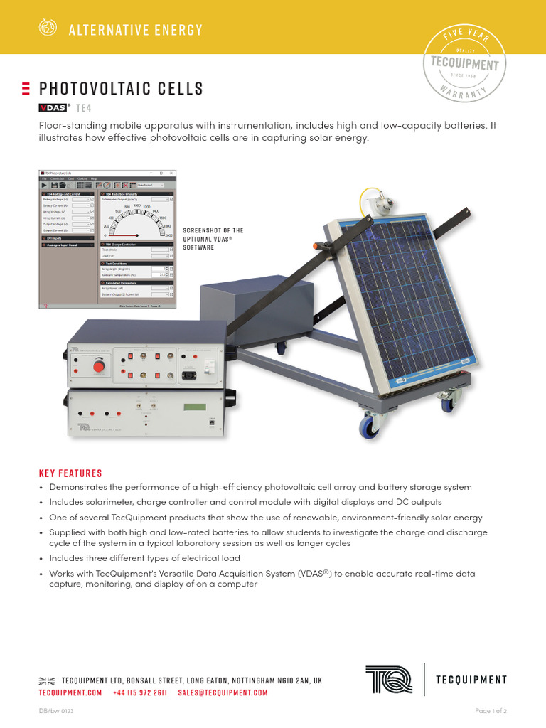 TE4-Photovoltaic-Cells-Datasheet | PDF