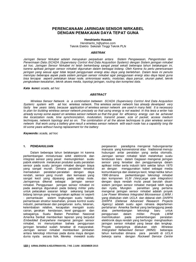 Perencanaan Jaringan Sensor Nirkabel | PDF
