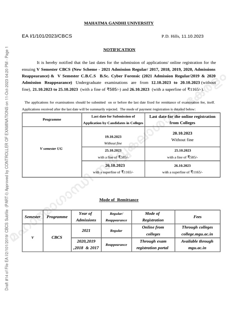 Fifth Sem 2021 Regular Cbcs | PDF