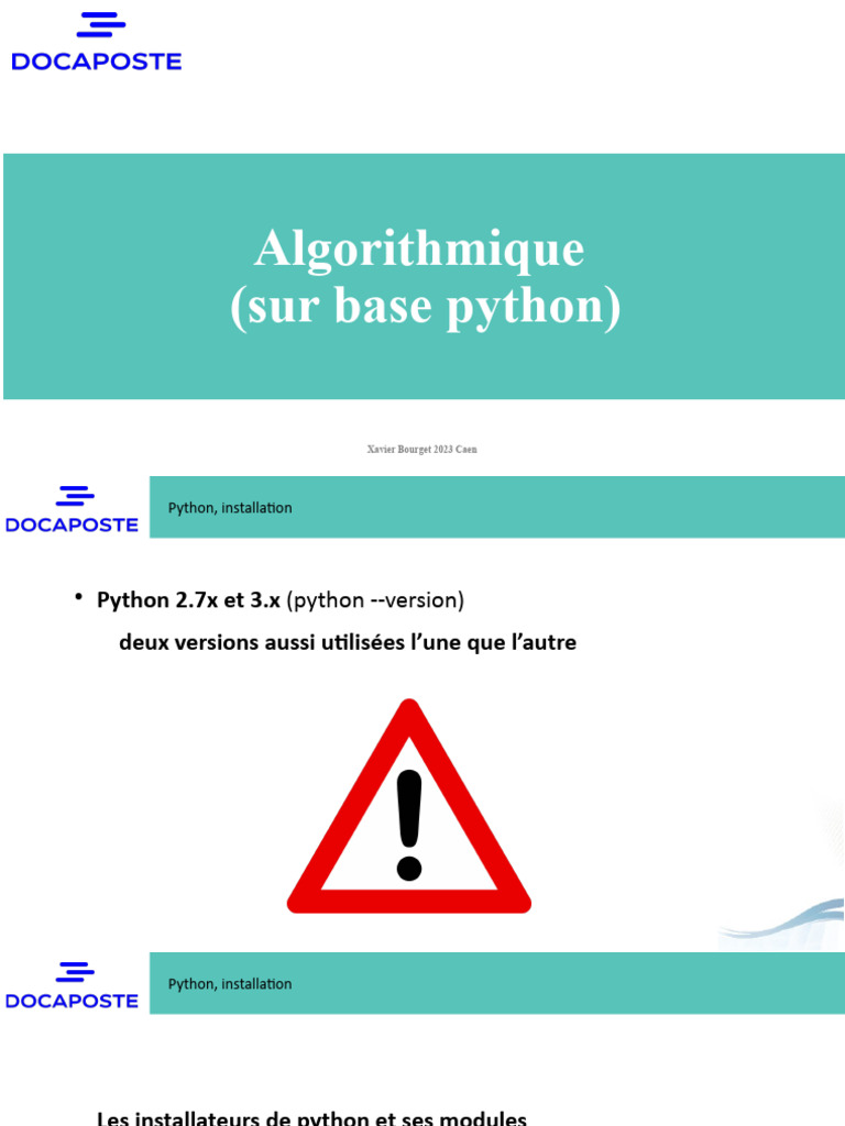 Algo en Python CyberSecurite Caen 2023 | PDF