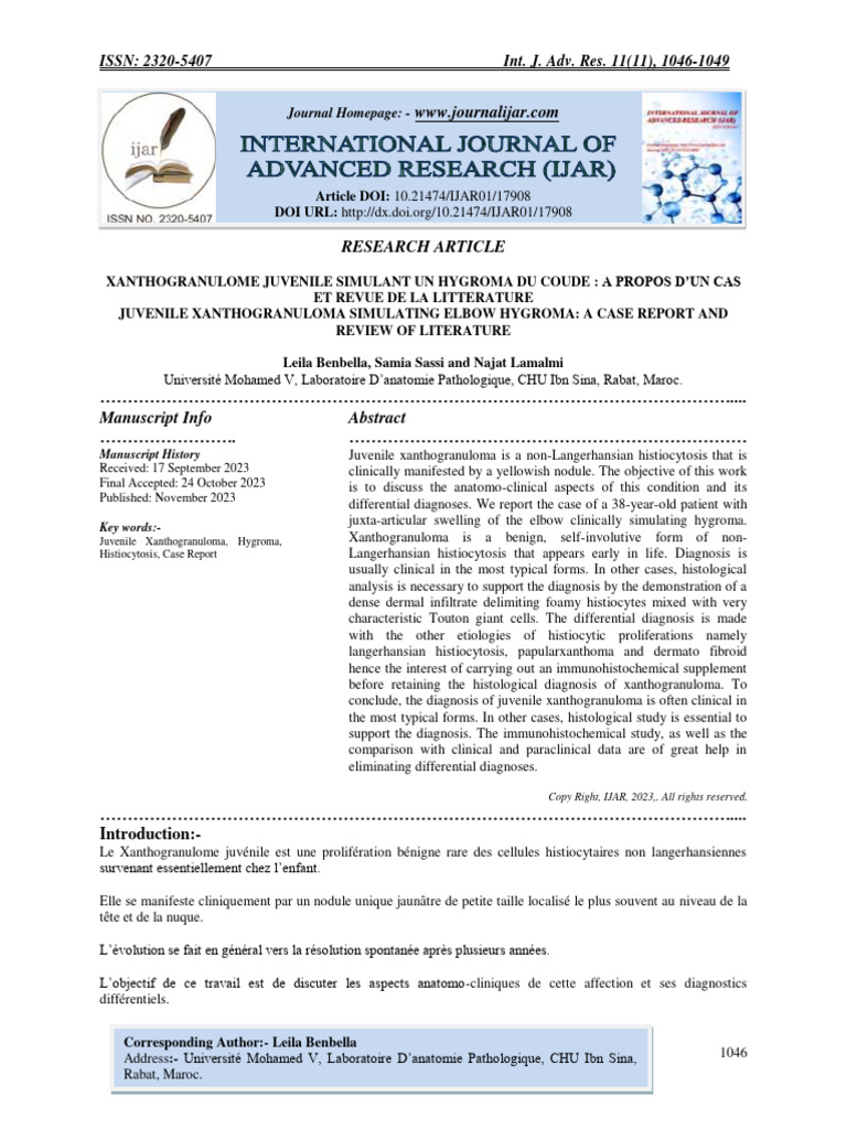 Juvenile Xanthogranuloma Case Study | PDF