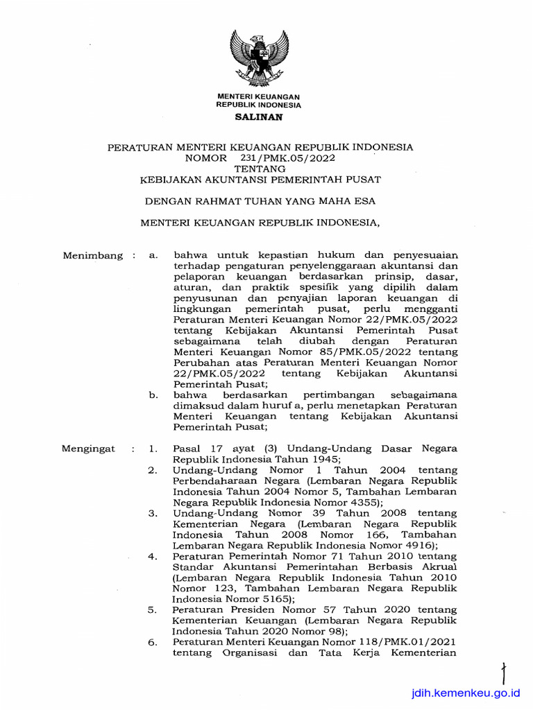 231 PMK.05 2022 | PDF