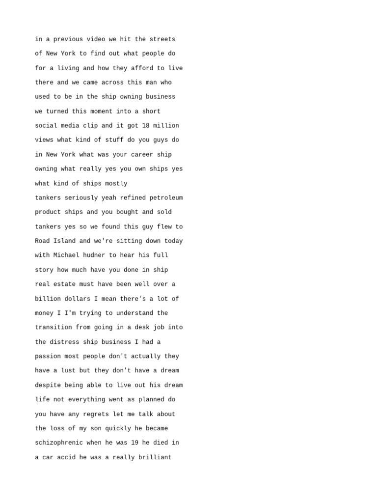 (3TiNEVIuMhU) Asking A 76 Year Old Shipping Billionaire If It Was Worth ...