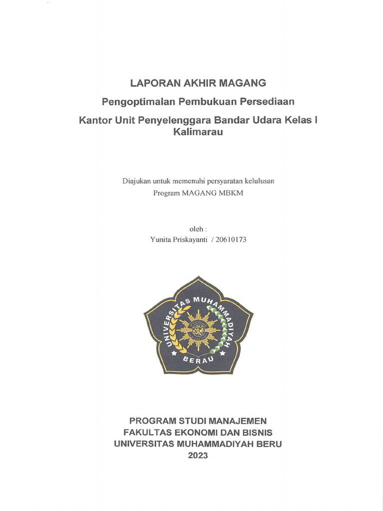 Laporan Akhir Magang MBKM | PDF Laporan Akhir Magang MBKM | PDF