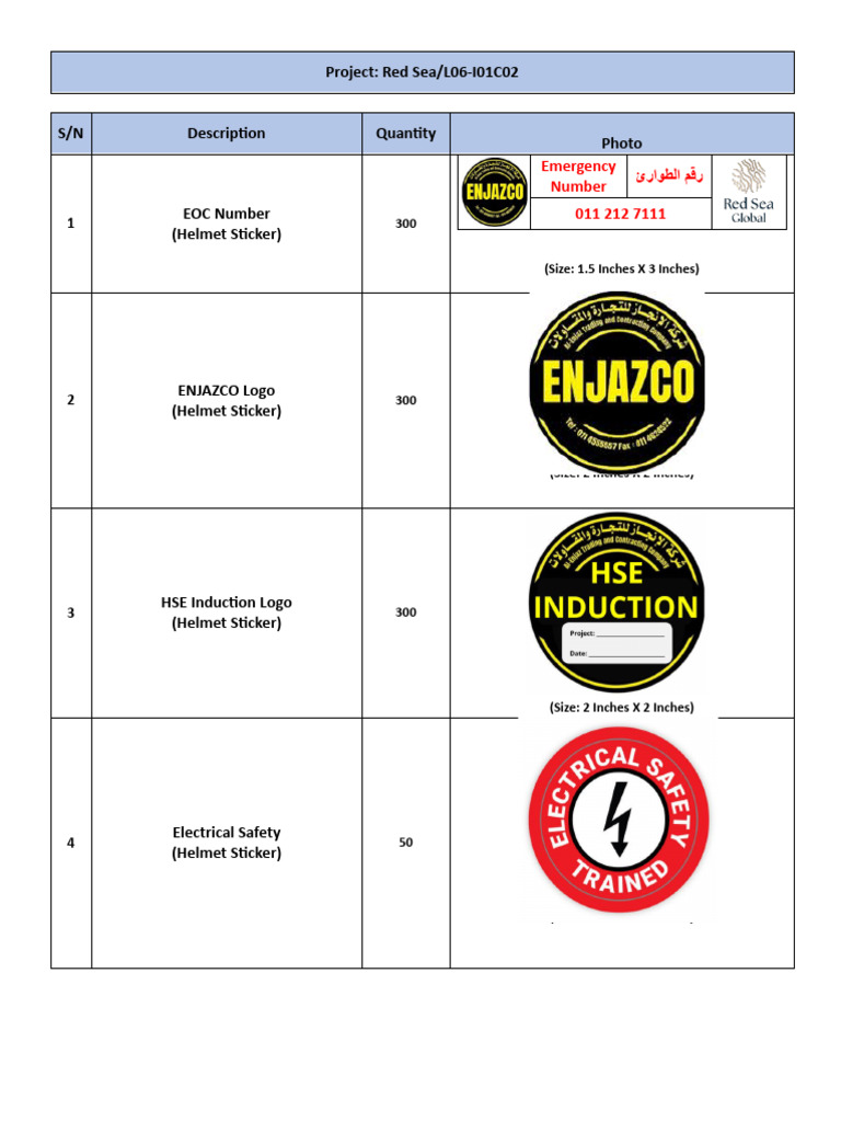 Helmet Safety Sticker Specifications | PDF | Technology & Engineering