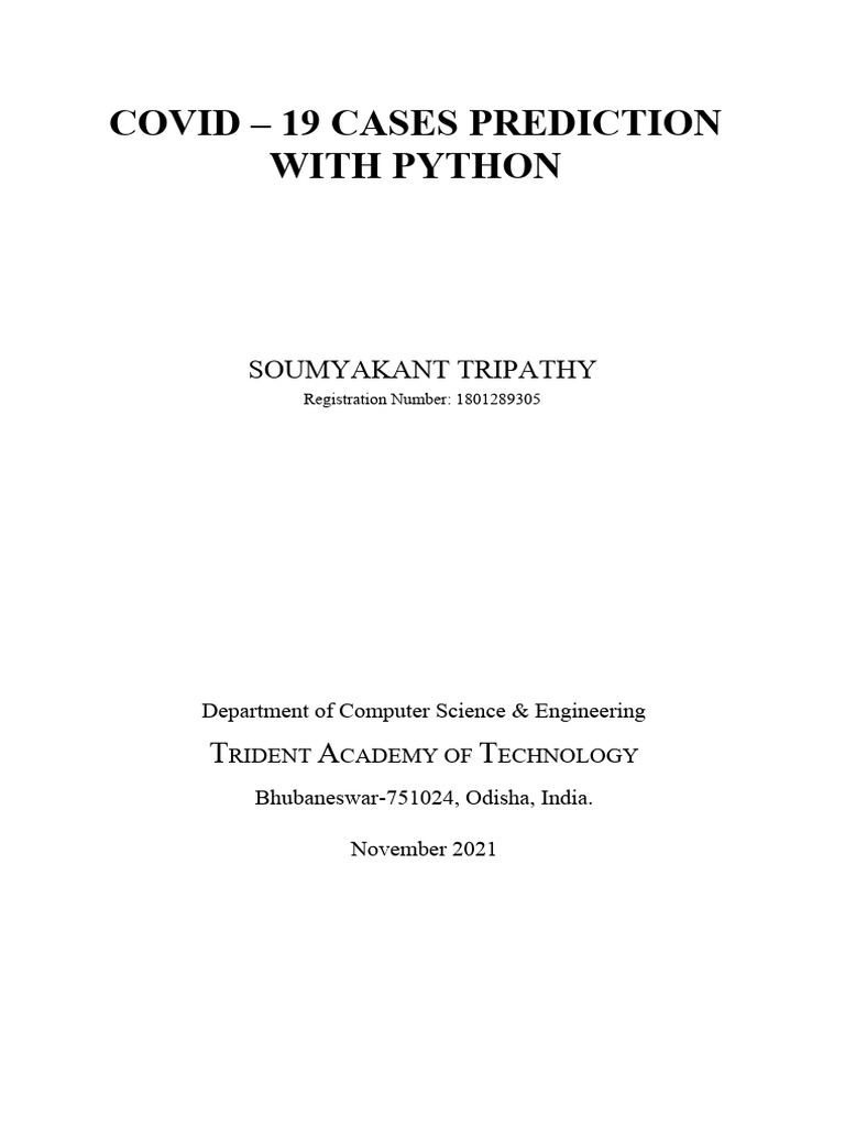 Soumyakant Tripathy - Project Report | PDF | Regression Analysis | Dependent And Independent ...