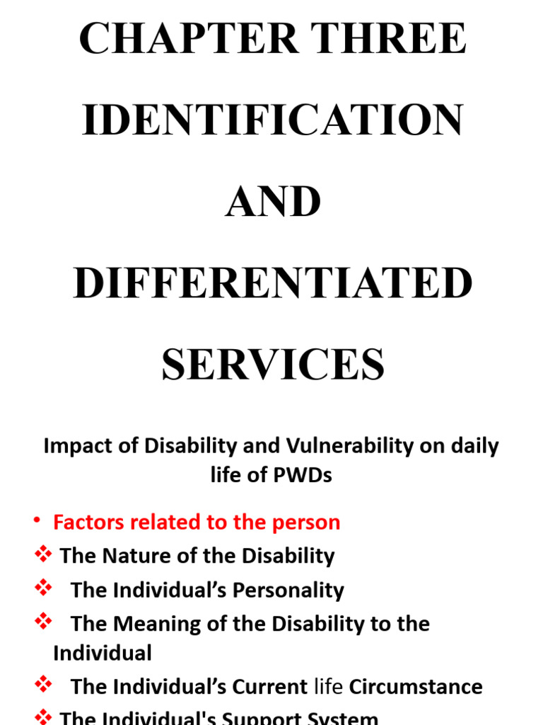 Inclusive Chapter Three | PDF | Disability | Physical Therapy