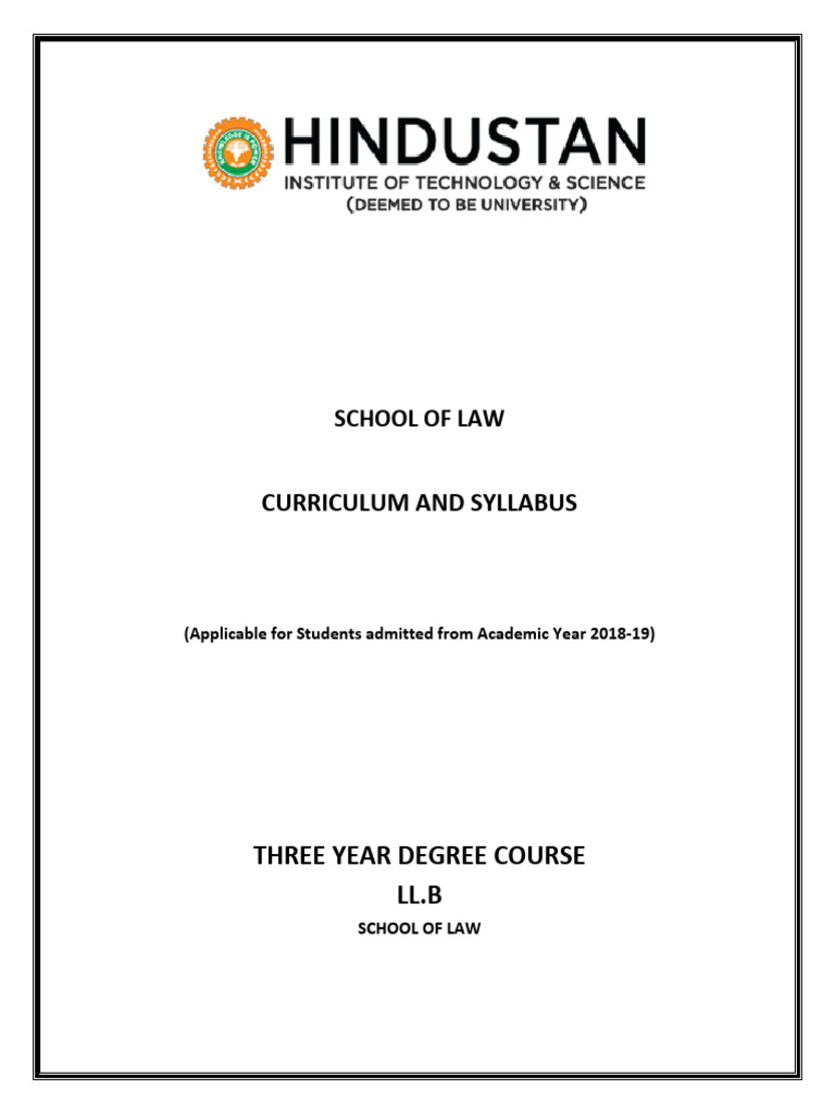 LLB Final Syllabus Feb 2020 | PDF