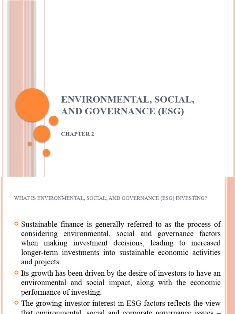 Environmental, Social, and Governance (ESG | PDF