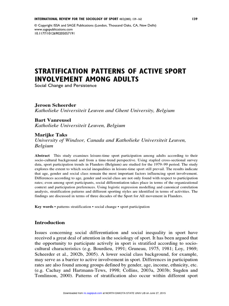 Scheerder 2005 | PDF