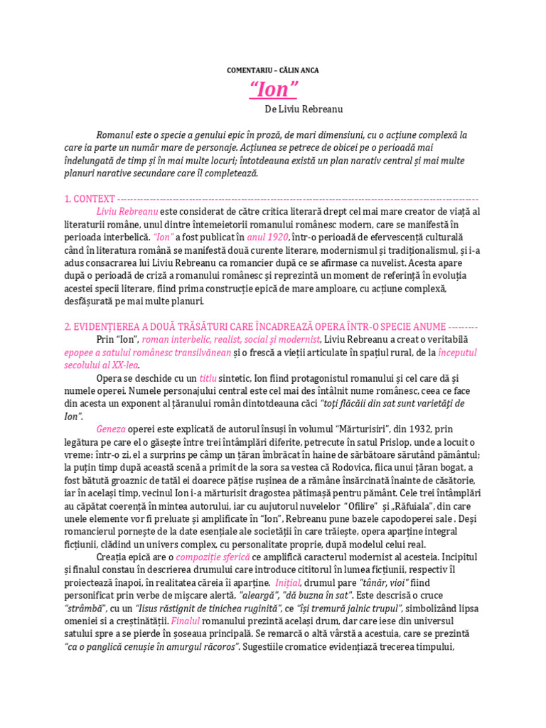 Ion - Eseu | PDF