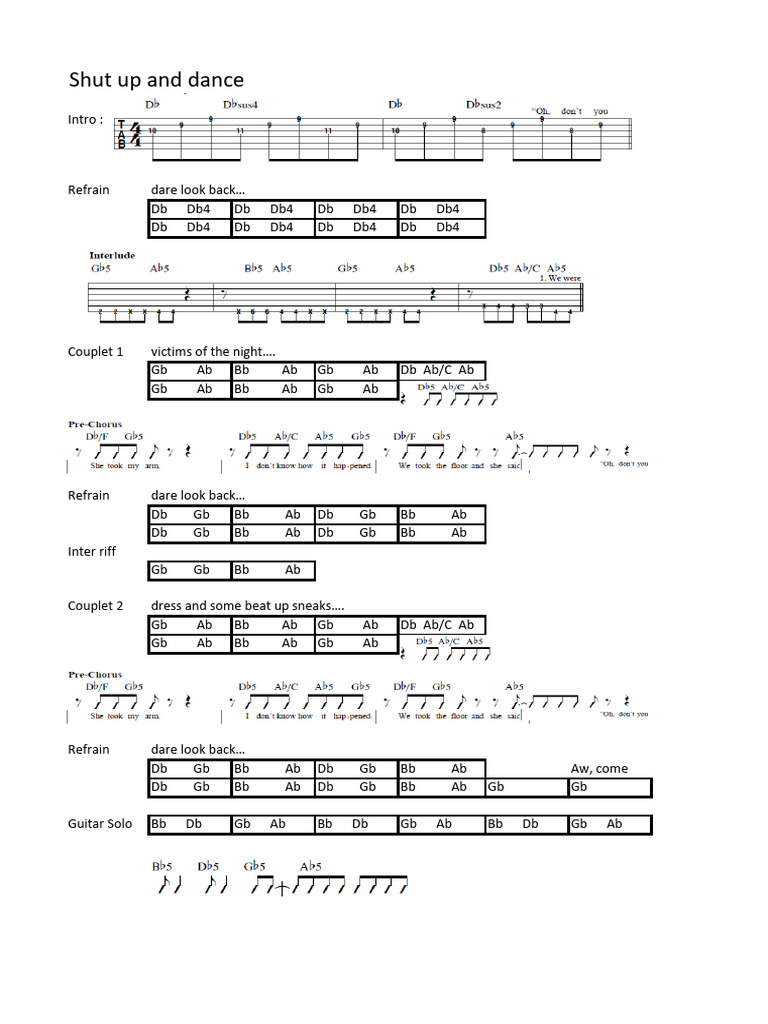 Shut Up and Dance-Grille | PDF | Language Arts & Discipline