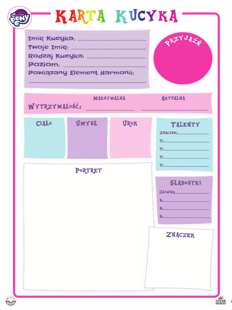 Equestria Karta Kucyka Pusta | PDF