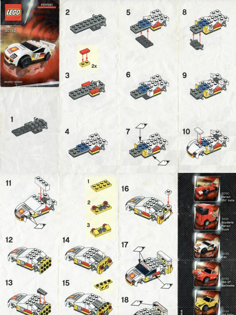 LEGO 30192 Ferrari Instructions | PDF