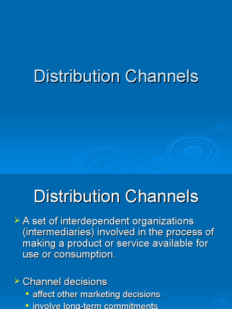 Understanding Distribution Channels in Logistics | PDF | Logistics | Retail
