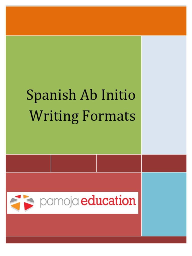 Spanish Ab Initio Writing - Formats | PDF