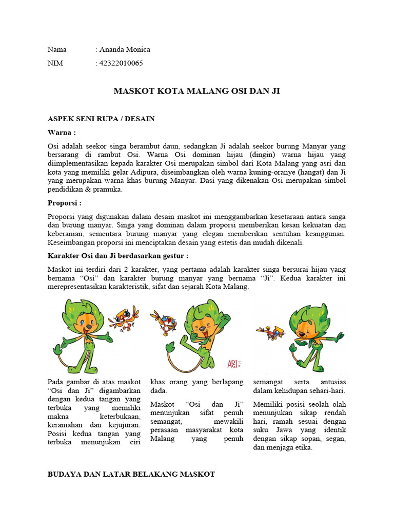 Visual Maskot Kota | PDF