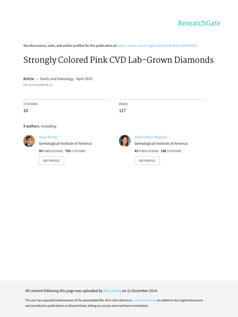 Strongly_colored_pink_CVD_lab_grown_diam | PDF | Diamond | Absorption ...