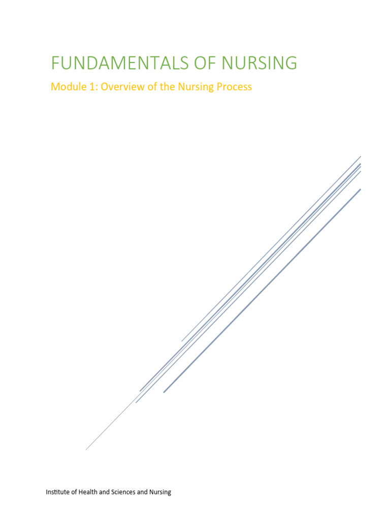 Module 1 Overview of The Nursing Process | PDF | Nursing | Science