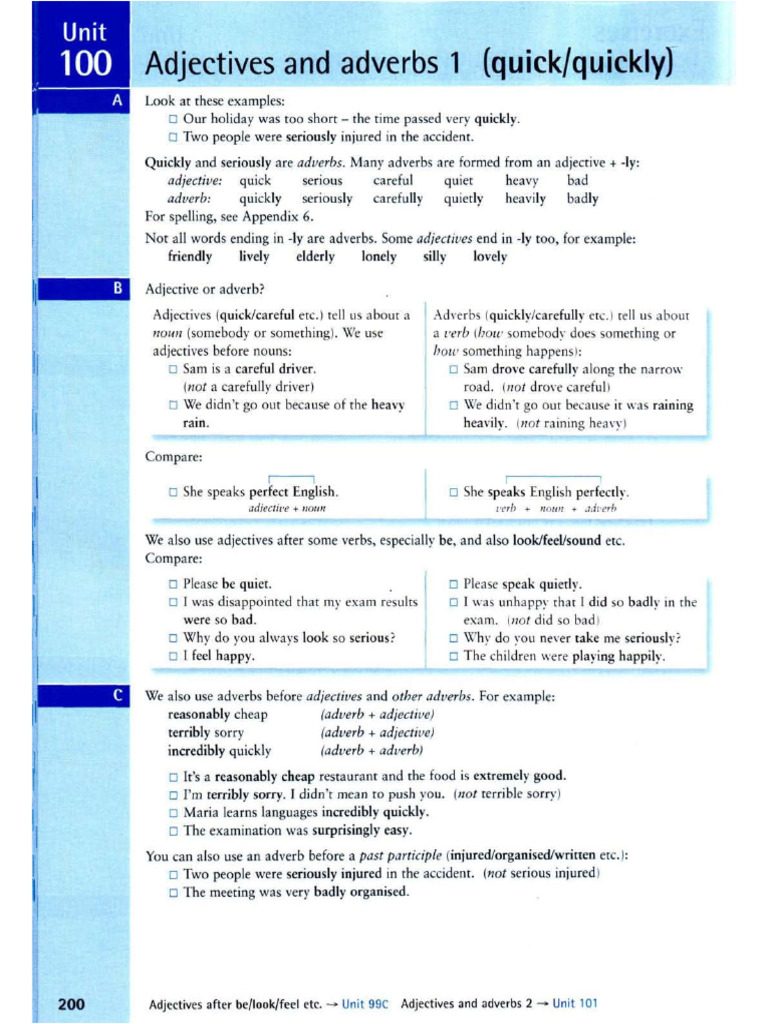 Adj Vs Adv | PDF