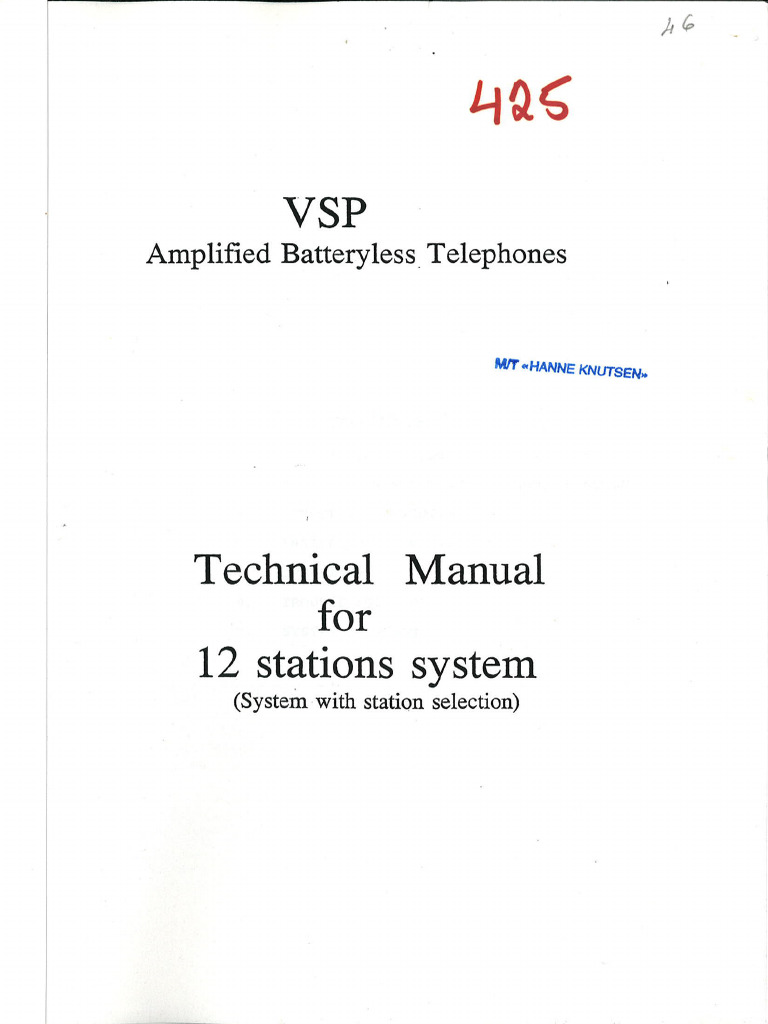 Technical Manual For 12 Stations System | PDF