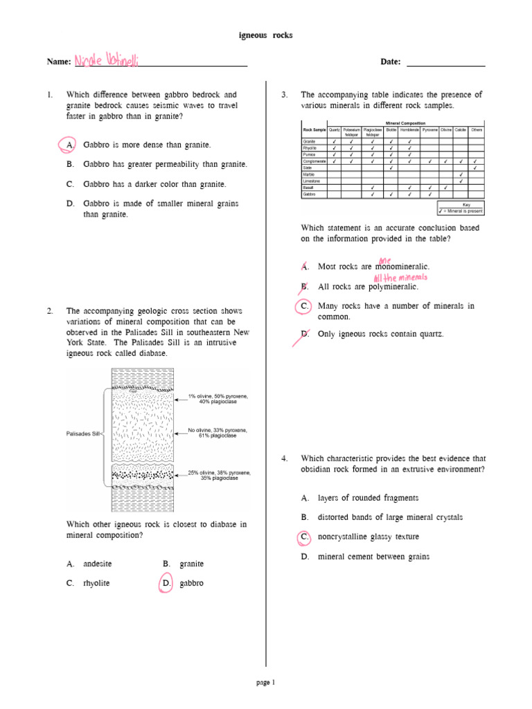 Igneous Rocks++NA | PDF | Igneous Rock | Granite