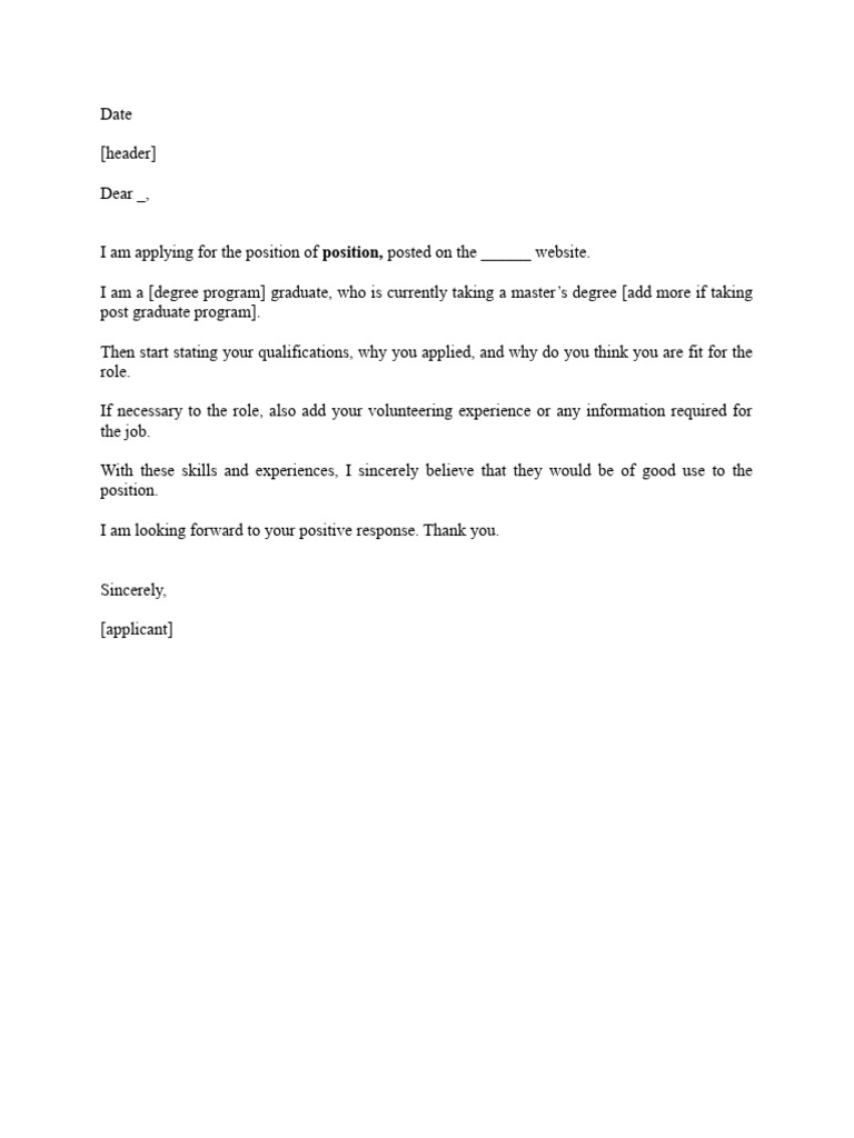 Letter of Intention - Template | PDF