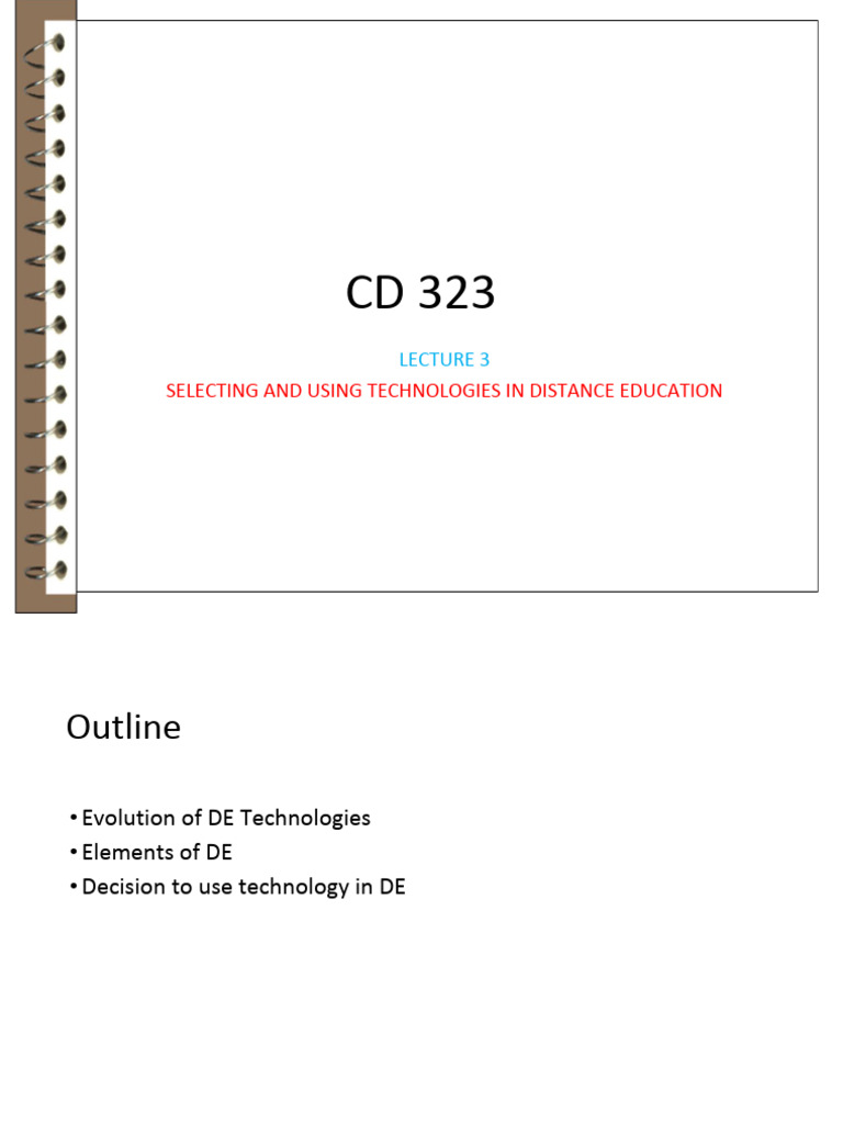 Selecting and Using Technologies in Distance Education | PDF