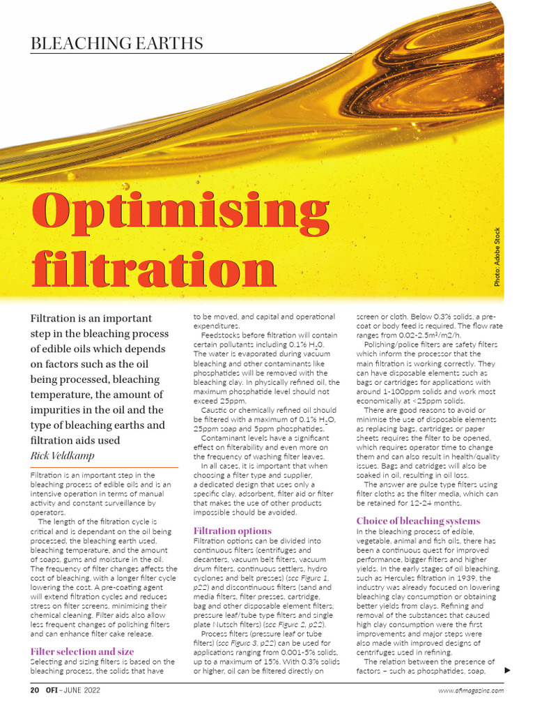 Optimising Filtration | PDF