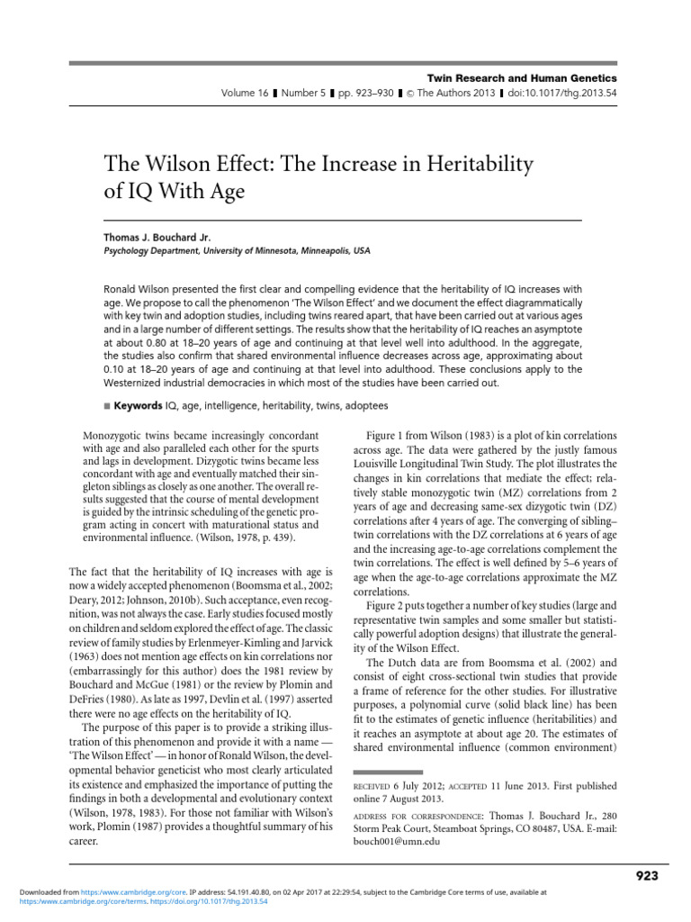 Twin Research and Human Genetics | PDF