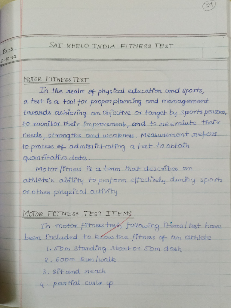 Sai Khelo India Fitness Test | PDF