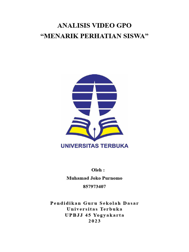 Analisis Video Gpo MJP | PDF