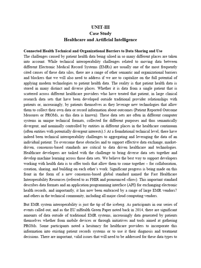 Unit 3 Pdf Electronic Health Record Health Care