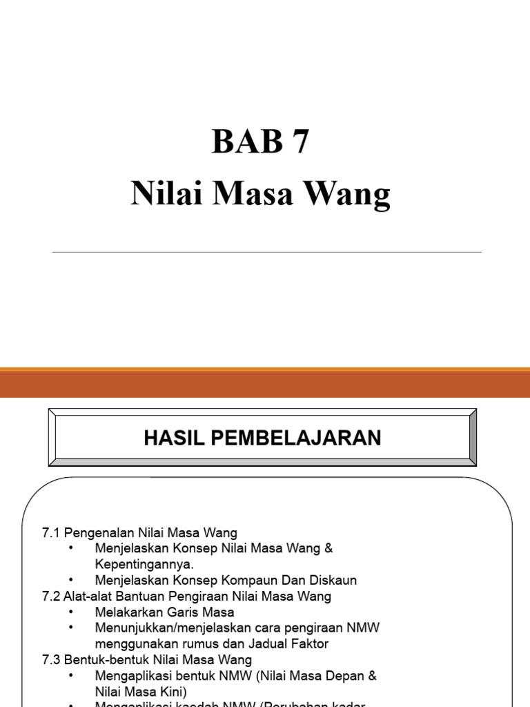 Ap015 Bab 7 - Nilai Masa Wang 2022 | PDF