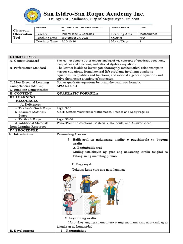 COT-Lesson Plan | PDF