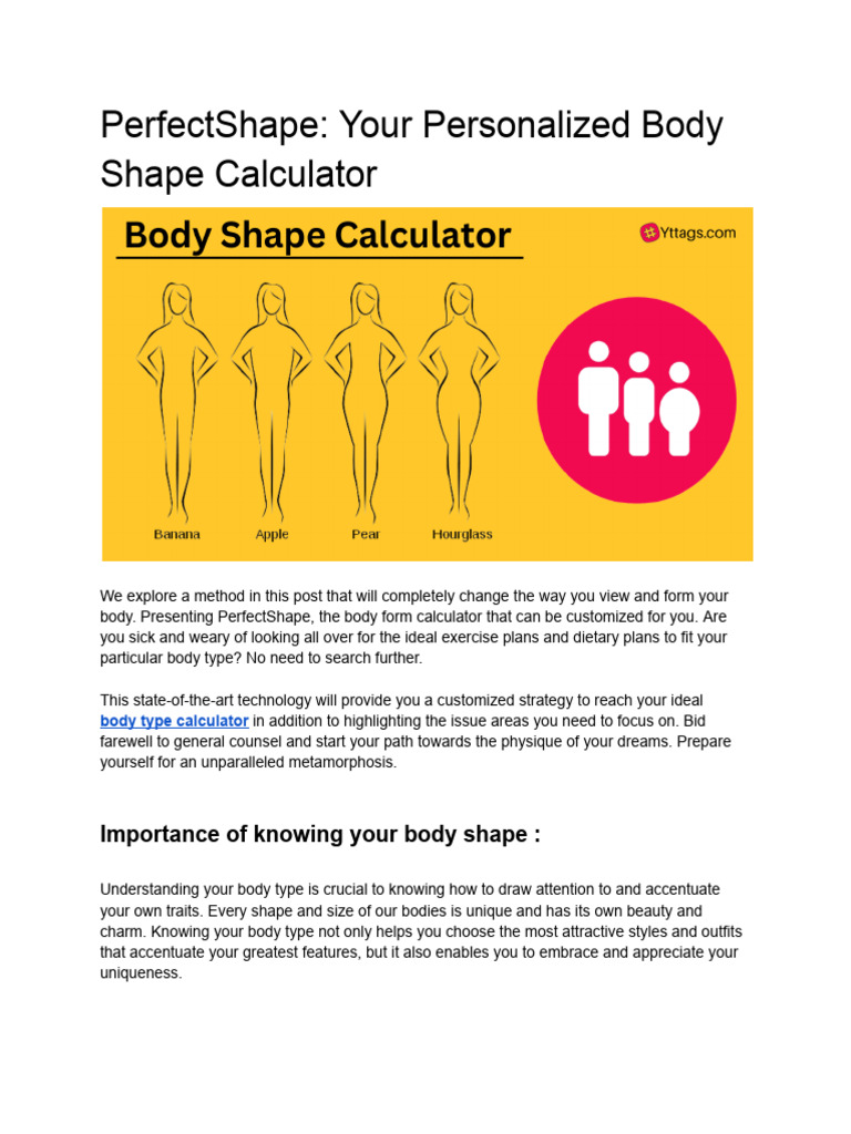 Body Shape Calculator-1 | PDF | Lifestyle