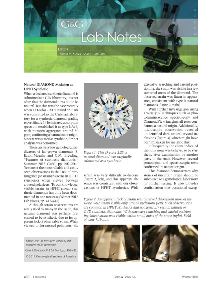 Lab Notes | PDF | Diamond | Pearl