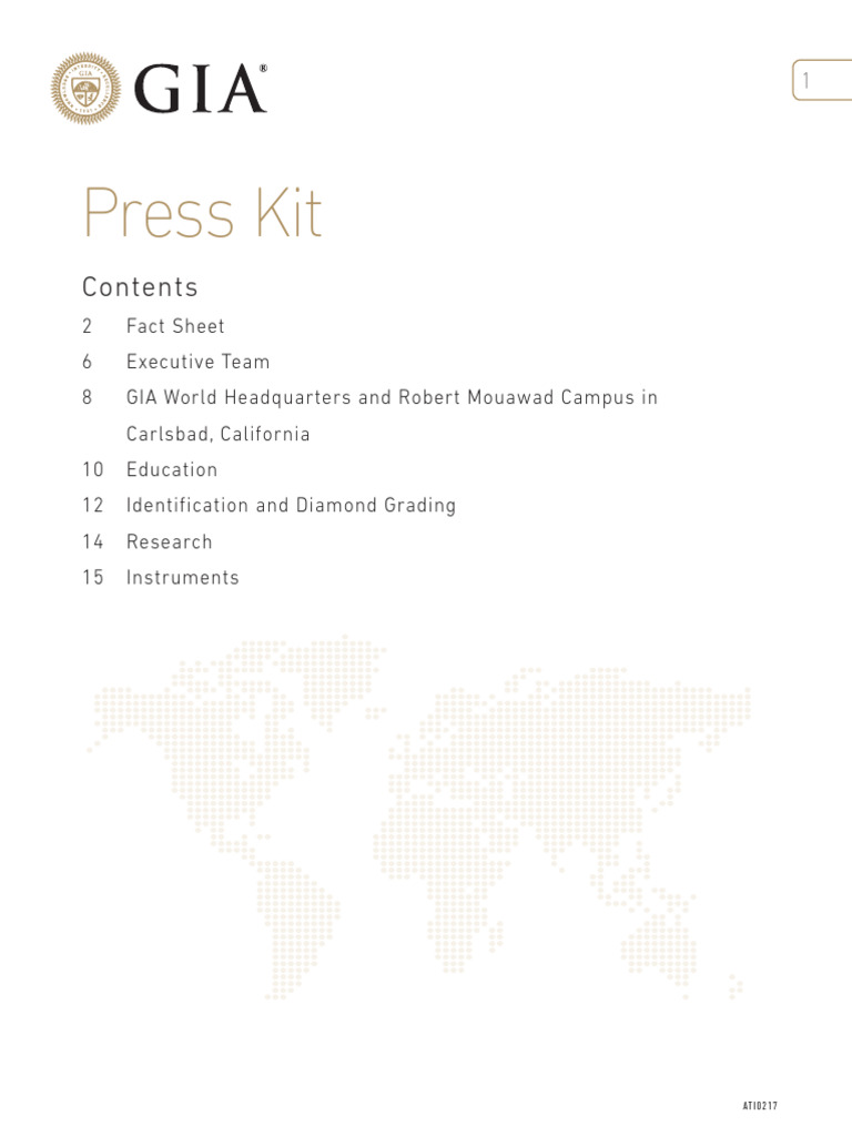 CORP170001 EN GIA PR PressKit V2 | PDF | Gemstone | Diamond
