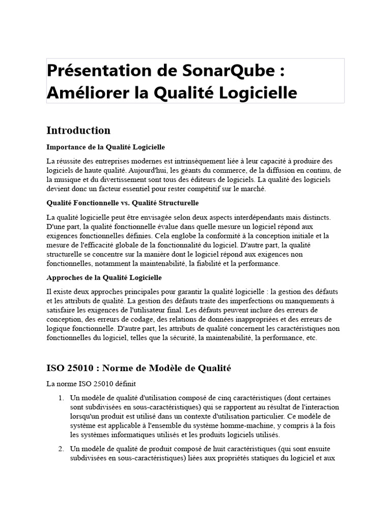 Sonarqube Presentation | PDF