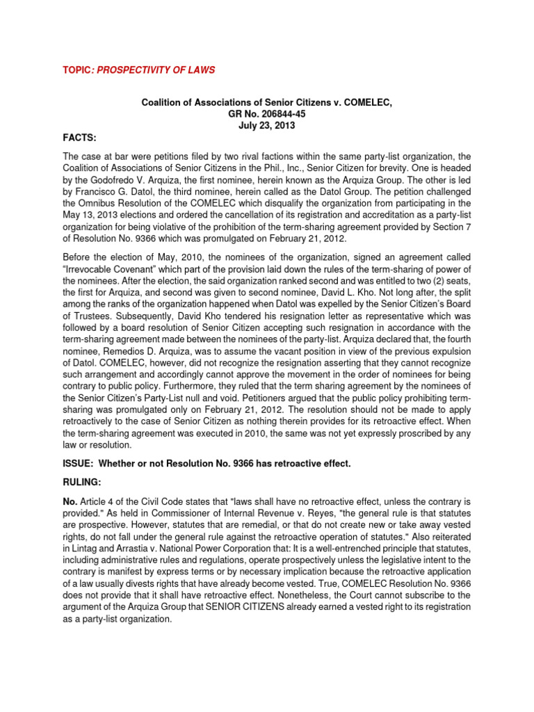 Statcon Case 4 6 | PDF | Ex Post Facto Law | Crimes