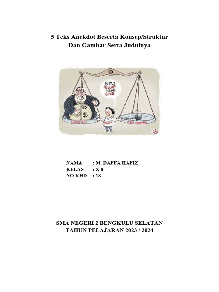 5 Teks Anekdot Beserta Konsep DAFFA | PDF