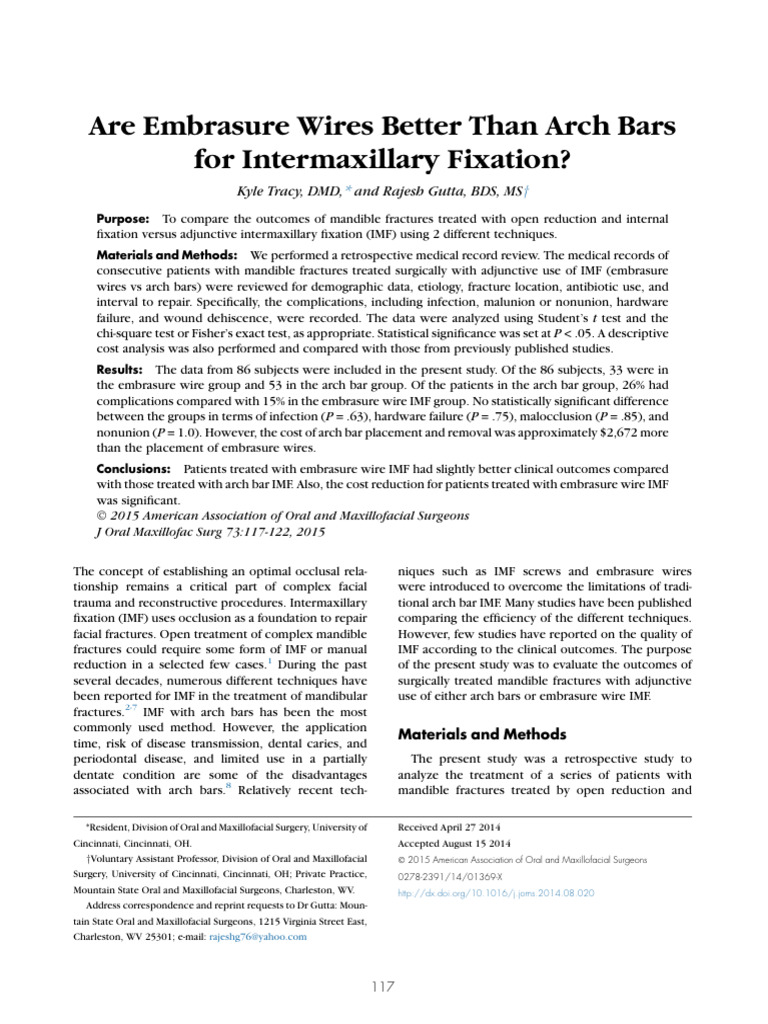 Embrasure Wire Tracy and Gutta | PDF | Surgery | Causes Of Death