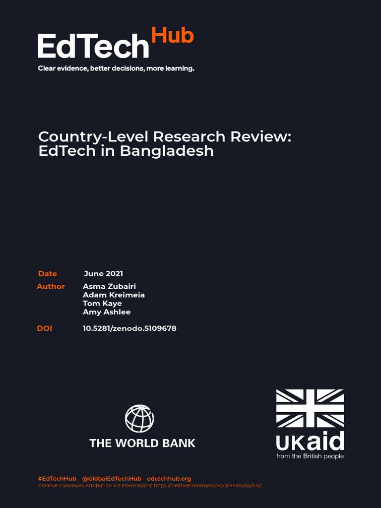 Country-Level Research Review EdTech in Bangladesh | PDF | Business | Art